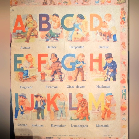 Other | Vintage Alphabet Educational Poster | Poshmark
